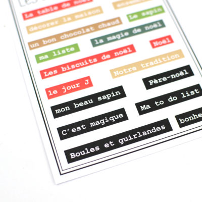 Etiquettes mots à découper "Noël traditionnel" - Celmascrap
