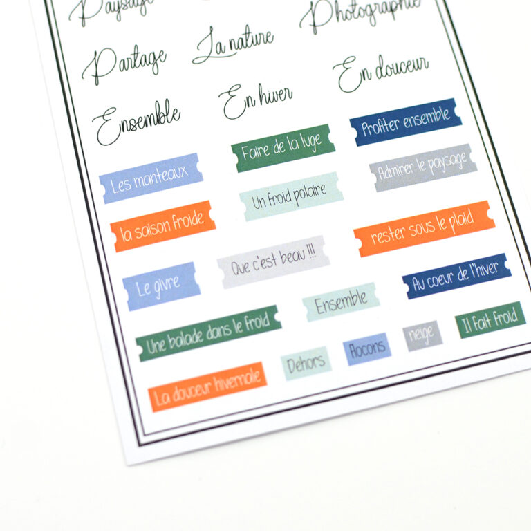 Etiquettes mots à découper "Eglantine" - Celmascrap